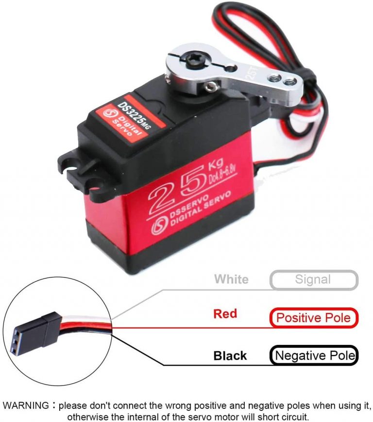 DS3225MG 25KG RC Digital Servo Large Torque High Speed Full Metal Gear ...