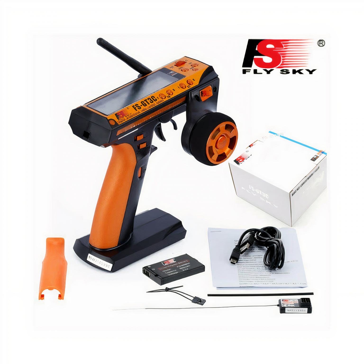 Flysky FS-GT3C AFHDS 2.4GHz 3CH RC LCD Transmitter w/ Receiver & Lipo ...