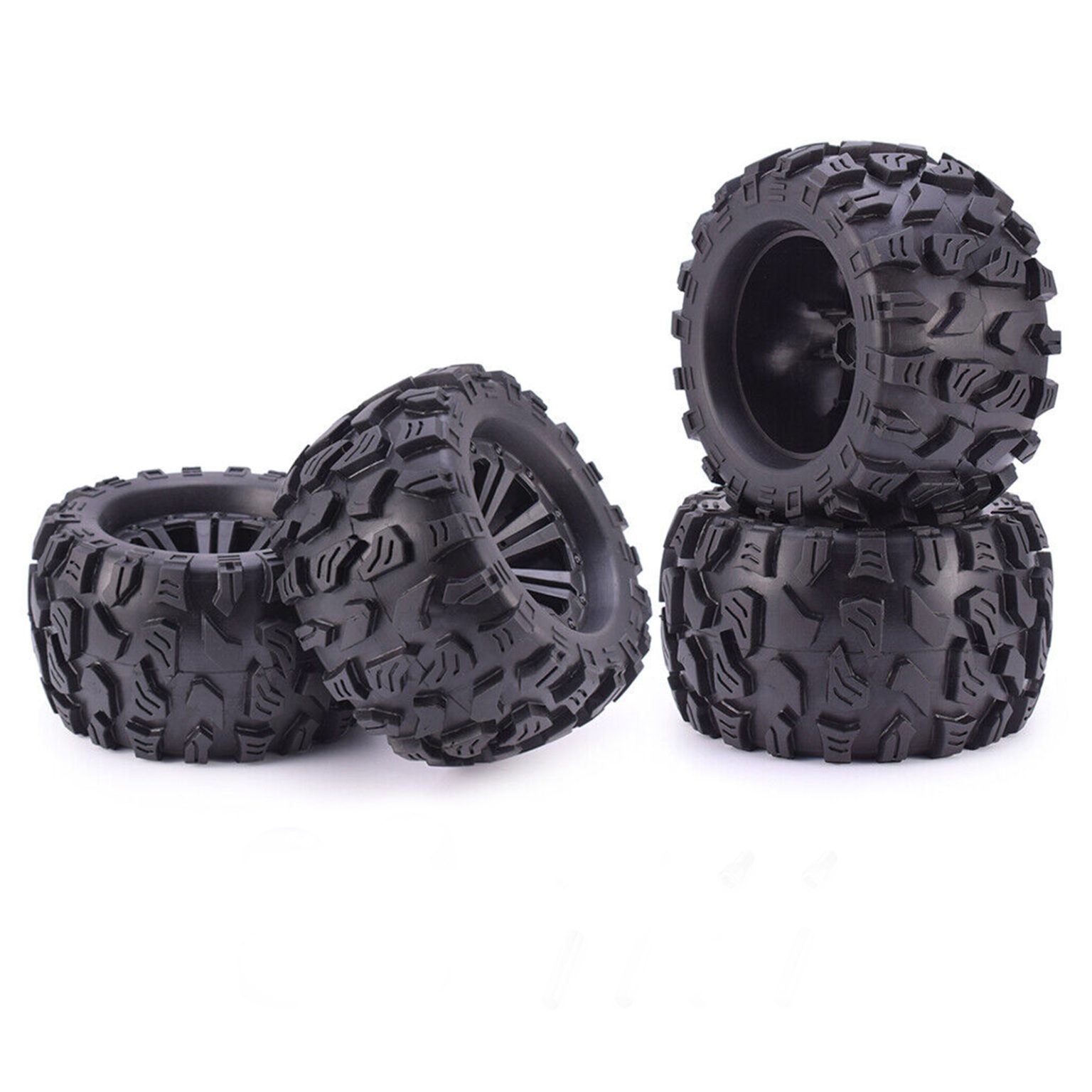 ZD Racing 125mm RC Tires and Wheels 12mm Hex for 1/10 Monster Truck Car ...