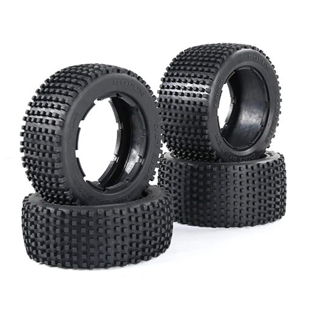 Rovan Baja 5B Front and Rear Pin Spike Desert Buggy Tires (Rovan/HPI/KM ...